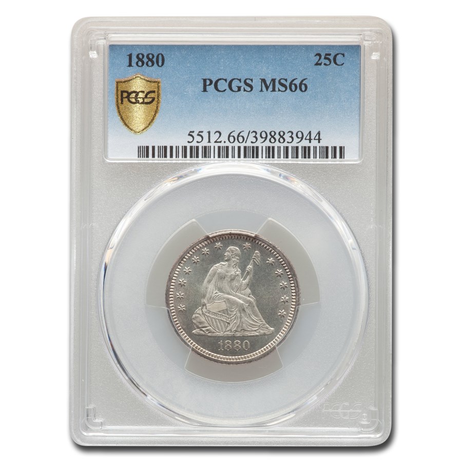 Buy 1880 Liberty Seated Quarter MS-66 PCGS | APMEX