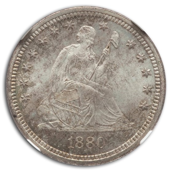 Buy 1880 Liberty Seated Quarter MS-68 NGC | APMEX