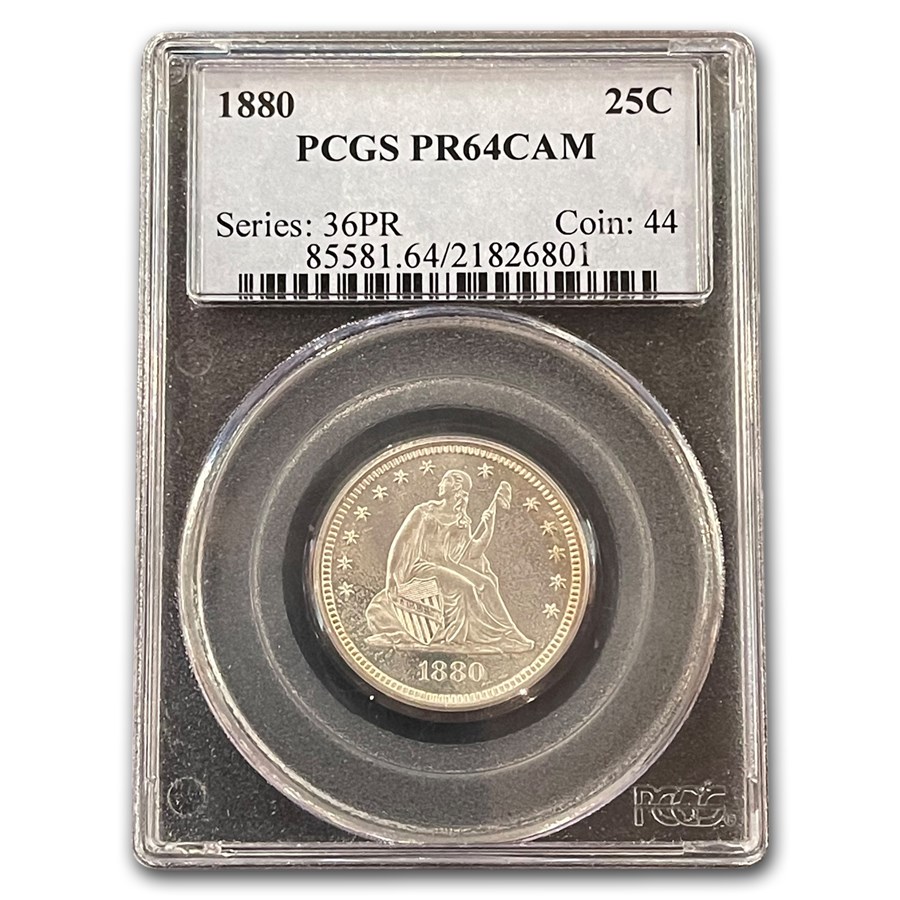 Buy 1880 Liberty Seated Quarter PR-64 Cameo PCGS | APMEX