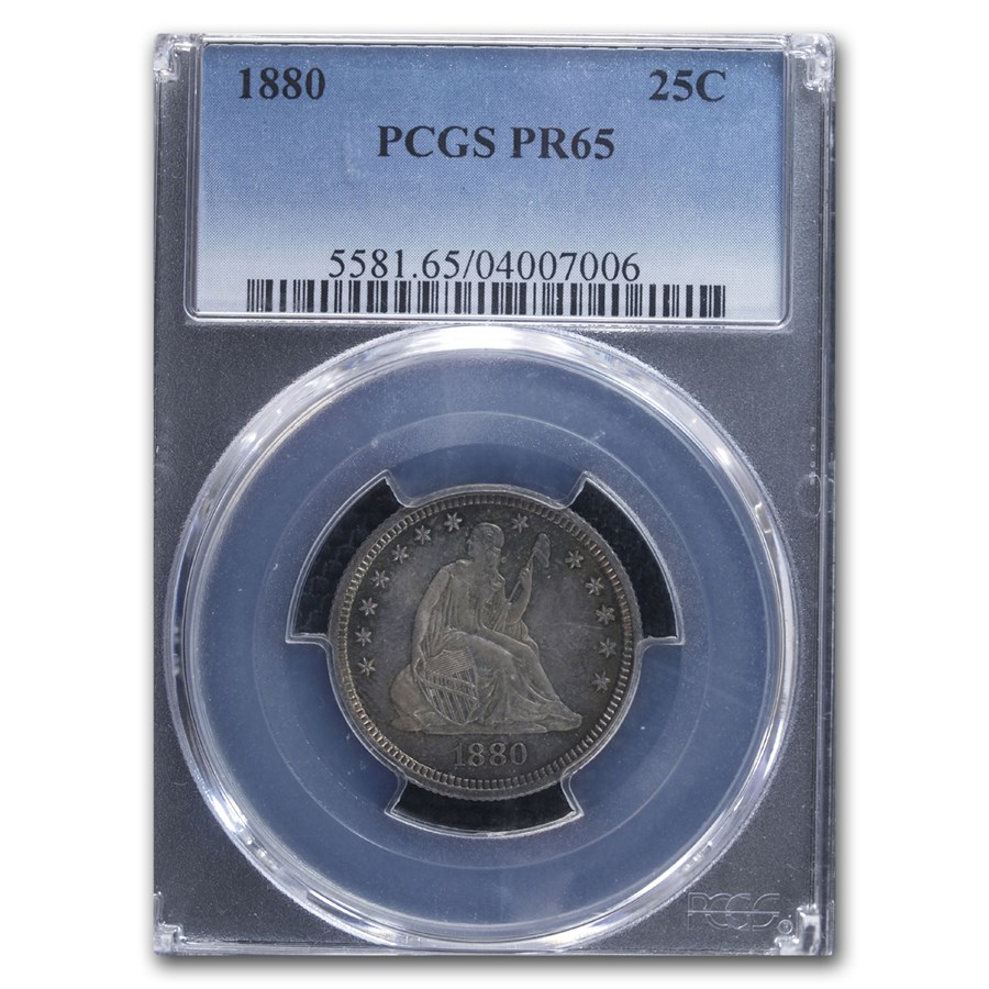 Buy 1880 Liberty Seated Quarter PR-65 PCGS | APMEX