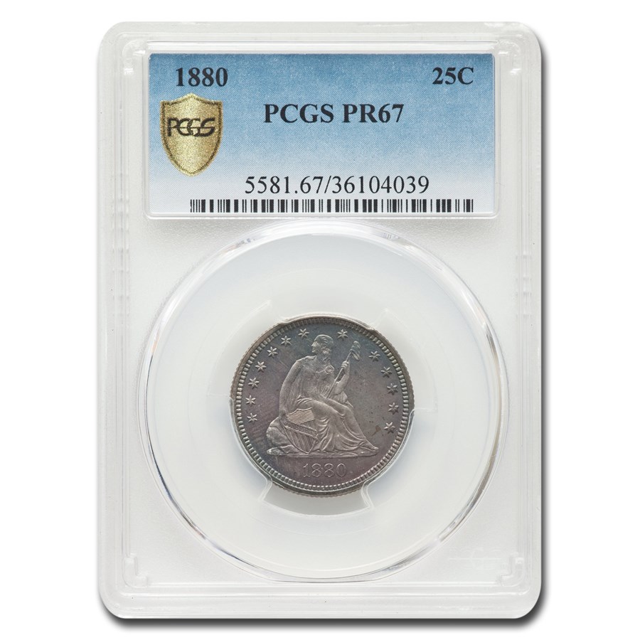 Buy 1880 Liberty Seated Quarter PR-67 PCGS | APMEX