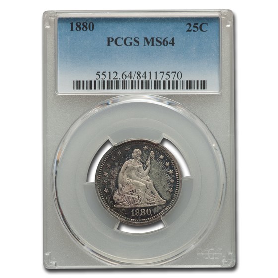 Buy 1880 Liberty Seated Quarter MS-64 PCGS | APMEX