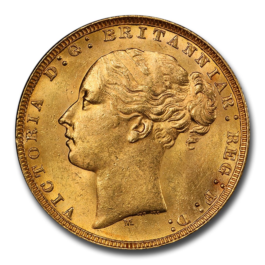 Buy 1880-M Australia Gold Sovereign Victoria MS-63 PCGS | APMEX