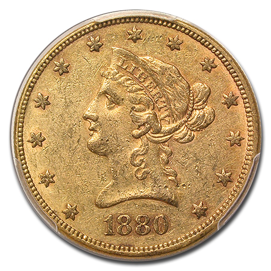 Buy 1880-O $10 Liberty Gold Eagle AU-55 PCGS CAC | APMEX