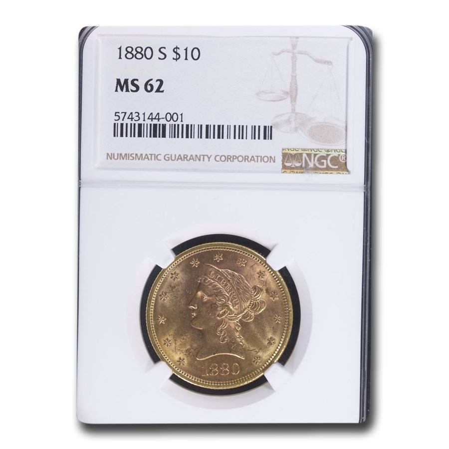 Buy 1880-S $10 Liberty Gold Eagle MS-62 NGC | APMEX