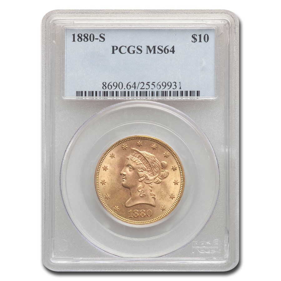 Buy 1880-S $10 Liberty Gold Eagle MS-64 PCGS | APMEX