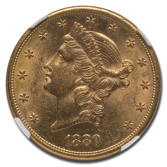 Buy 1880-S $20 Liberty Gold Double Eagle MS-61 NGC | APMEX