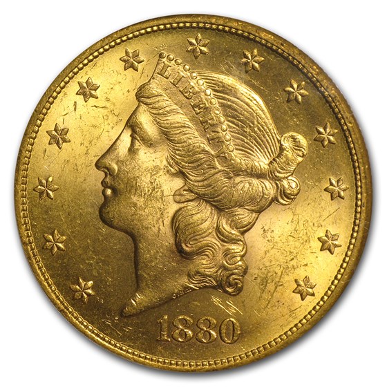 Buy 1880-S $20 Liberty Gold Double Eagle MS-62 PCGS (CAC) | APMEX