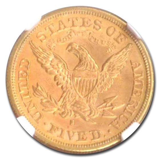 Buy 1880-S $5 Liberty Gold Half Eagle MS-62 NGC | APMEX
