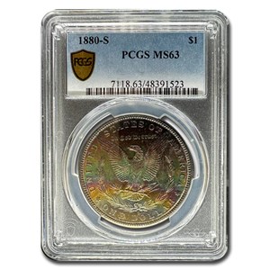 Buy 1880-S Morgan Dollar MS-63 PCGS Beautiful Toning | APMEX