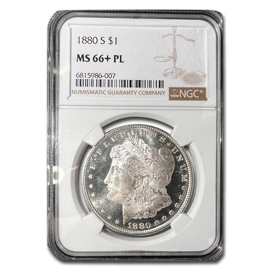 1880-S Morgan Dollar MS-66+ NGC (PL)