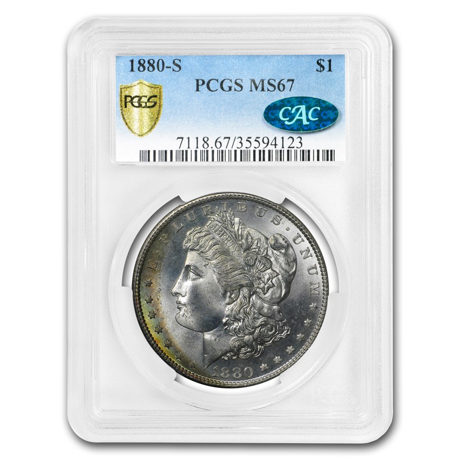 Buy 1880-S Morgan Dollar MS-67 PCGS CAC (Toned) | APMEX