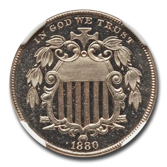 Buy 1880 Shield Nickel PF-65 NGC CAC | APMEX