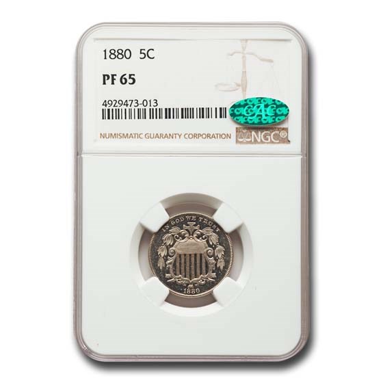 Buy 1880 Shield Nickel PF-65 NGC CAC | APMEX