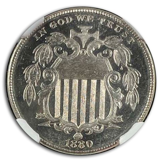 Buy 1880 Shield Nickel PF-67 Cameo NGC | APMEX