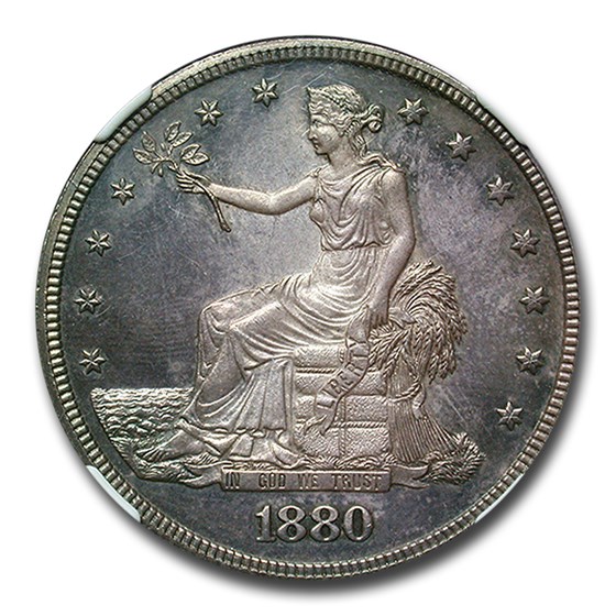 1880 Trade Dollar PF-64+ NGC CAC