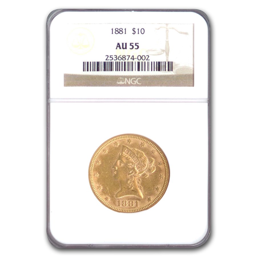 Buy 1881 $10 Liberty Gold Eagle AU-55 NGC | APMEX