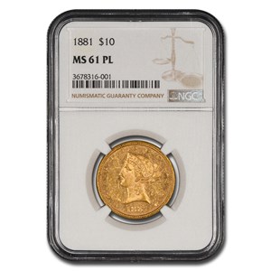Buy 1881 $10 Liberty Gold Eagle MS-61 NGC (Prooflike) | APMEX