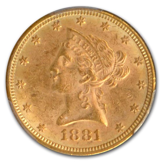 Buy 1881 $10 Liberty Gold Eagle MS-61 PCGS | APMEX