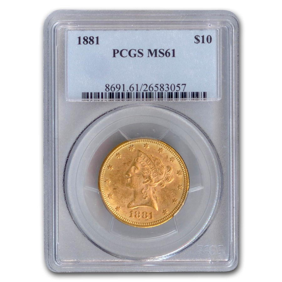 Buy 1881 $10 Liberty Gold Eagle MS-61 PCGS | APMEX