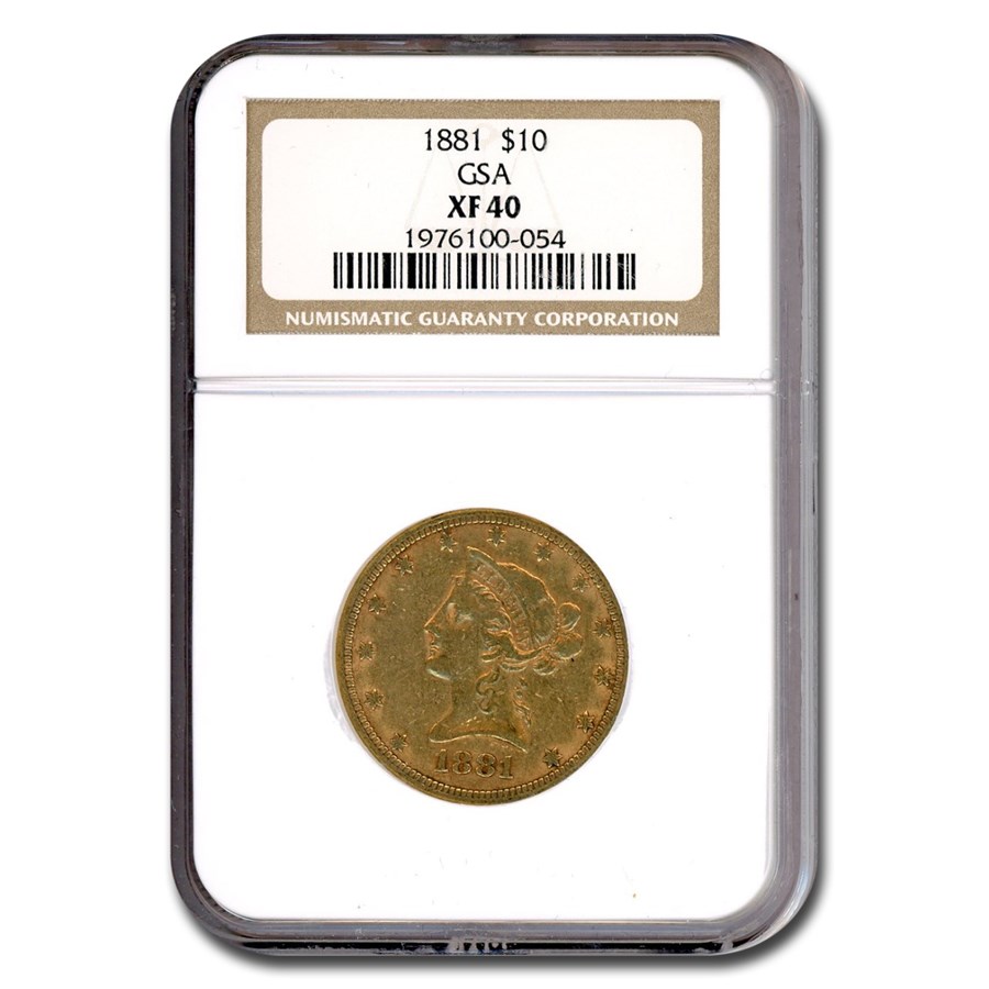 Buy 1881 $10 Liberty Gold Eagle XF-40 GSA | APMEX