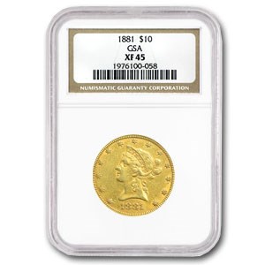 Buy 1881 $10 Liberty Gold Eagle XF-45 NGC (GSA) | APMEX