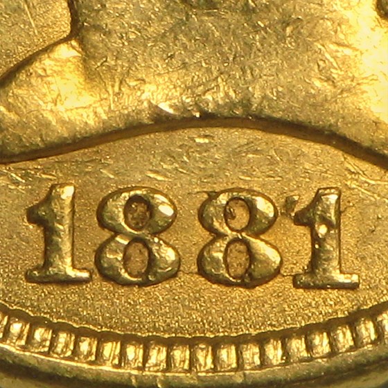 Buy 1881/1881 $5 Liberty Gold Half Eagle AU-55 NGC (RPD FS-304) | APMEX