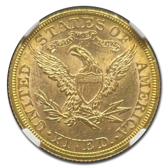 Buy 1881/1881 $5 Liberty Gold Half Eagle MS-63 NGC (RPD VP-001) | APMEX