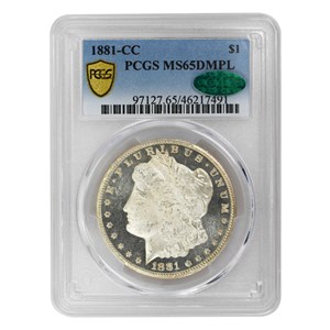 Buy 1881-CC Morgan Dollar DMPL MS-65 PCGS CAC | APMEX