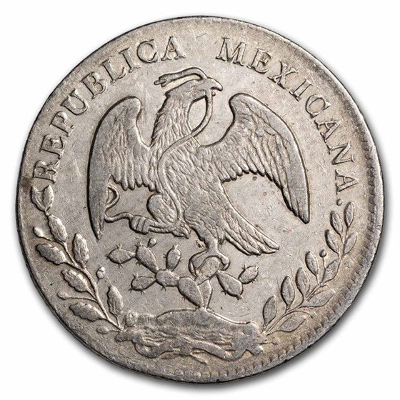 1881-Ga FS Mexico Silver 8 Reales Cap & Rays XF