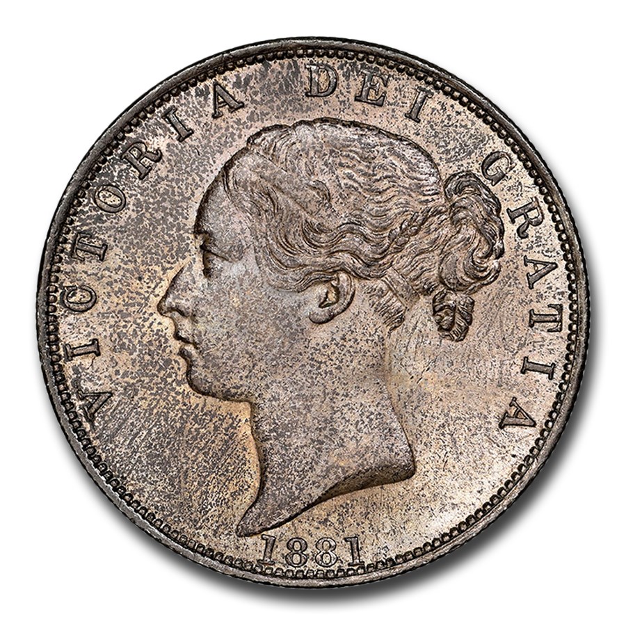 Buy 1881 GB Silver Half Crown Victoria MS-61 | APMEX