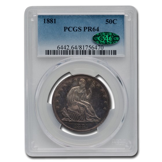Buy 1881 Liberty Seated Half Dollar PR-64 PCGS CAC | APMEX
