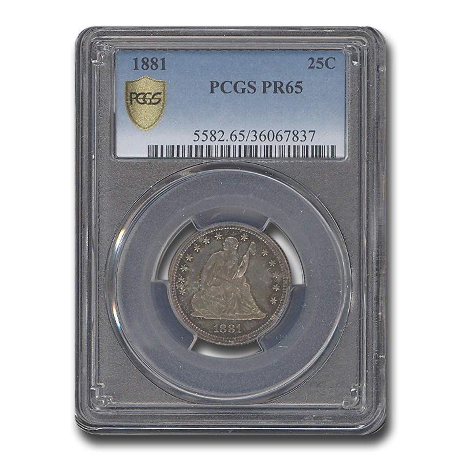 Buy 1881 Liberty Seated Quarter PR-65 PCGS | APMEX
