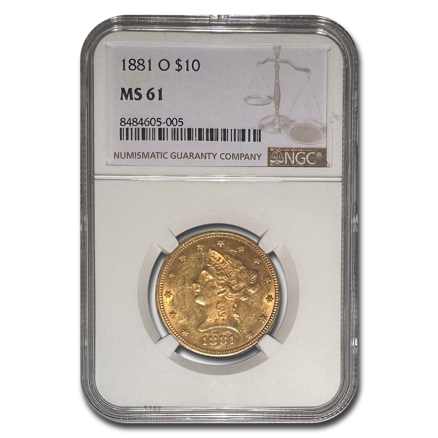 Buy 1881-O $10 Liberty Gold Eagle MS-61 NGC | APMEX