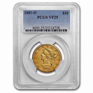 Buy 1881-O $10 Liberty Gold Eagle VF-25 PCGS | APMEX