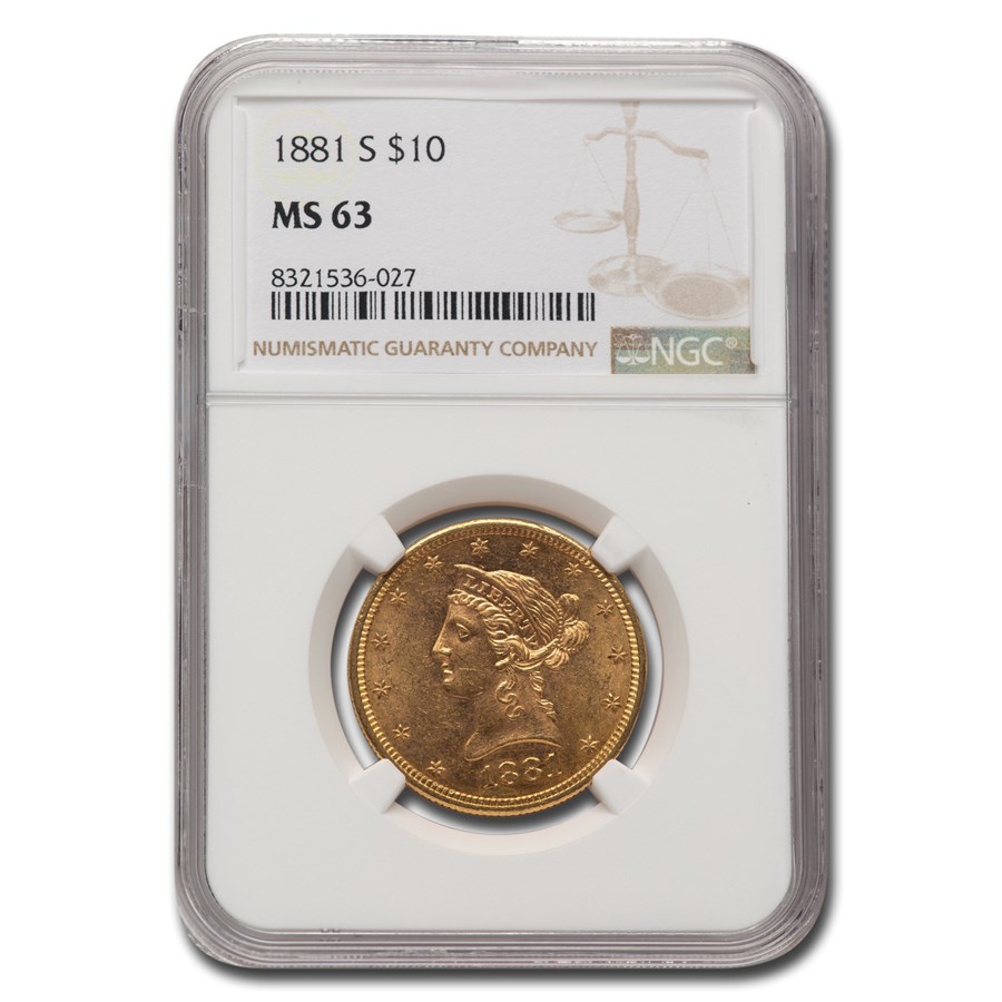 Buy 1881-S $10 Liberty Gold Eagle MS-63 NGC | APMEX