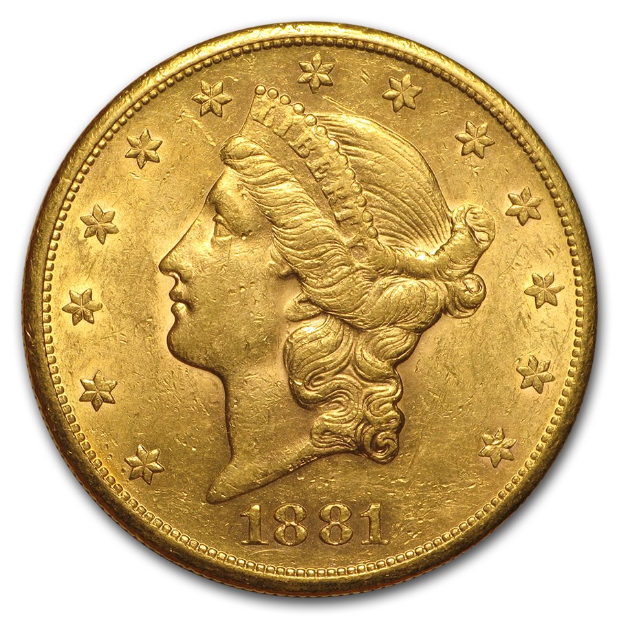 Buy 1881-S $20 Liberty Gold Double Eagle AU | APMEX