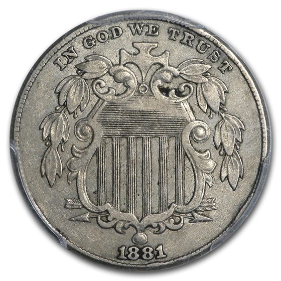 Buy 1881 Shield Nickel XF-40 PCGS | APMEX