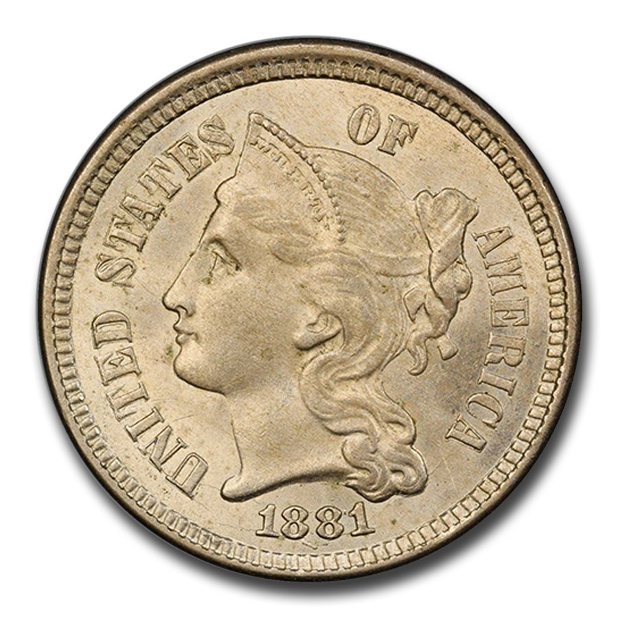 Buy 1881 Three Cent Nickel MS-64 PCGS | APMEX