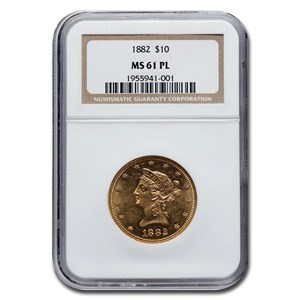 Buy 1882 $10 Liberty Gold Eagle MS-61 NGC (PL) | APMEX