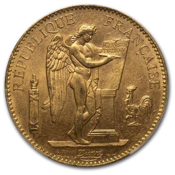 Buy 1882-A France Gold 100 Francs Lucky Angel MS-63 PCGS | APMEX