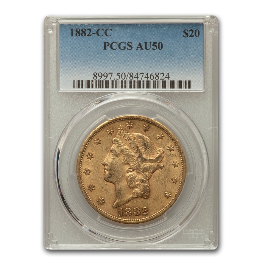 Buy 1882-CC $20 Liberty Gold Double Eagle AU-50 PCGS | APMEX