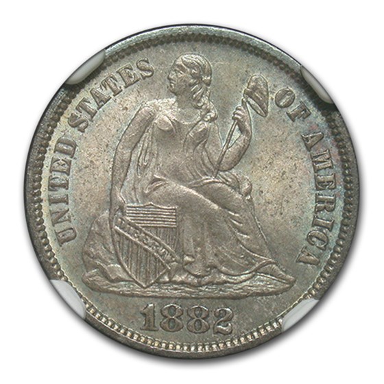 Buy 1882 Liberty Seated Dime MS-65 NGC CAC | APMEX