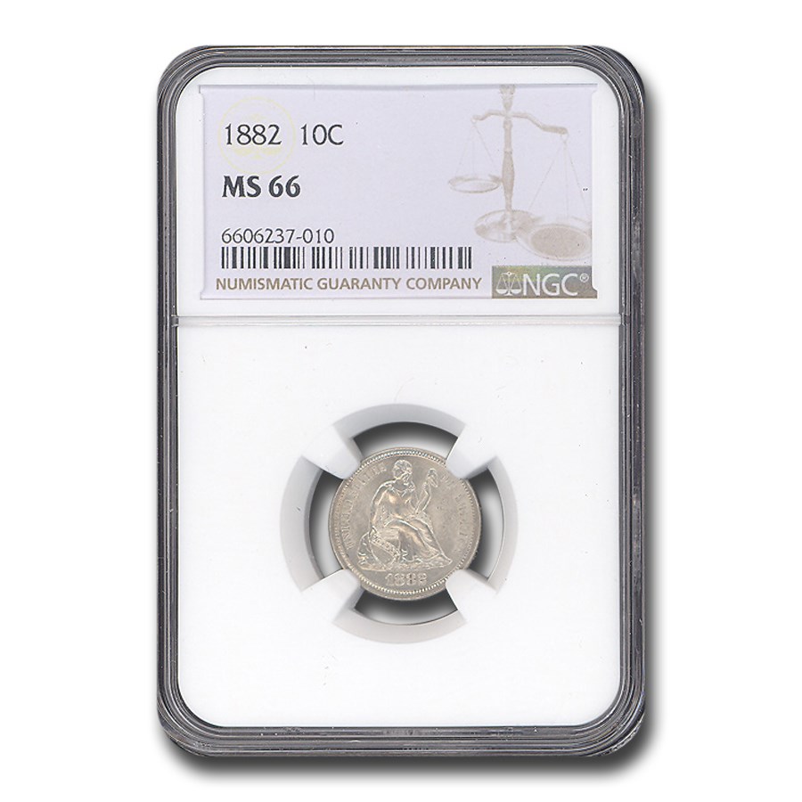 Buy 1882 Liberty Seated Dime MS-66 NGC | APMEX