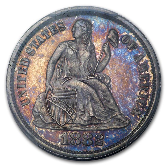 Buy 1882 Liberty Seated Dime PR-64 PCGS | APMEX
