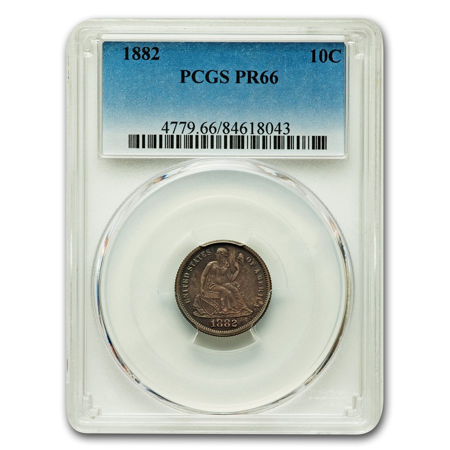 Buy 1882 Liberty Seated Dime PR-66 PCGS | APMEX