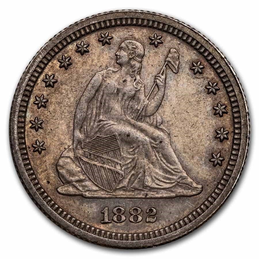 Buy 1882 Liberty Seated Quarter AU | APMEX