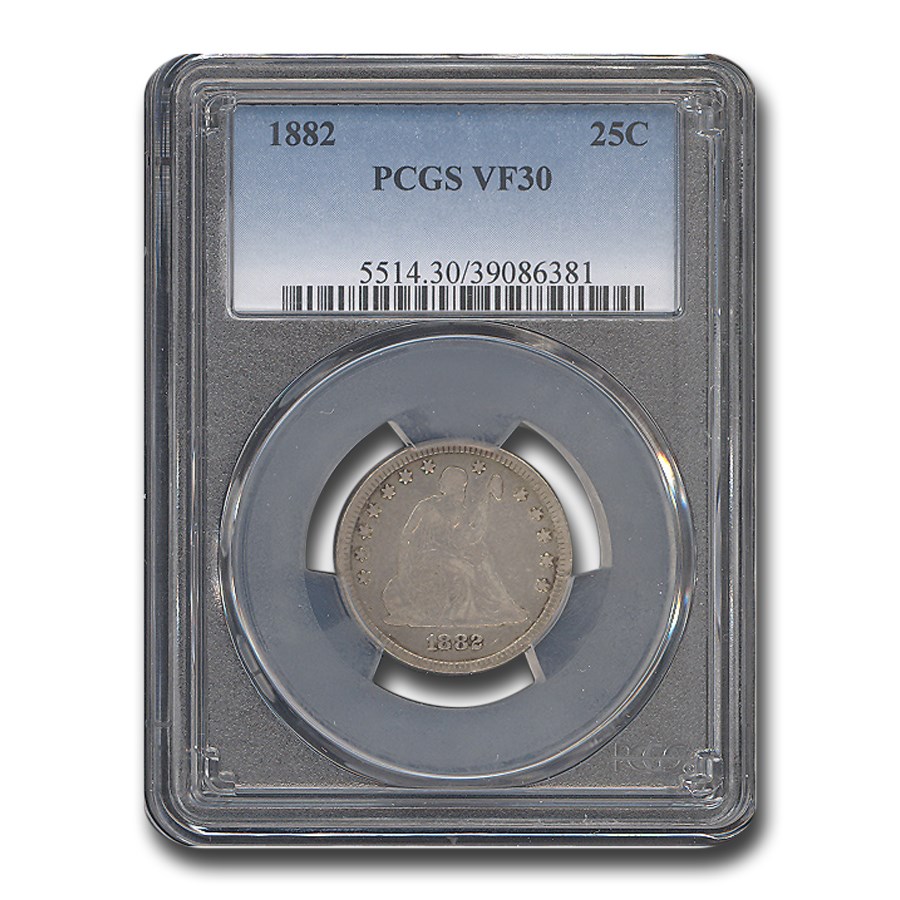 Buy 1882 Liberty Seated Quarter VF-30 PCGS | APMEX