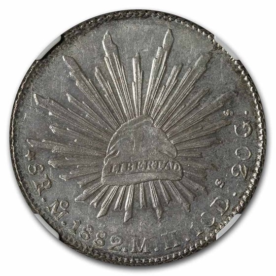 Buy 1882-Mo MH Mexico Silver 8 Reales MS-61 NGC | APMEX
