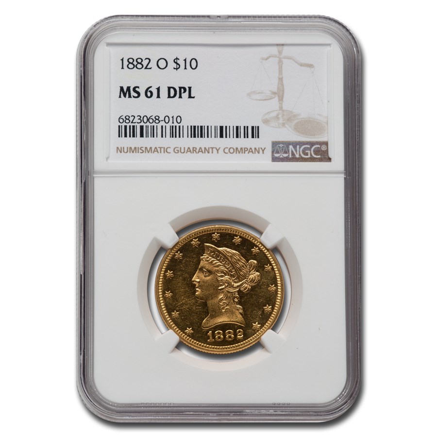 1882-O $10 Liberty Gold Eagle MS-61 NGC (DPL)